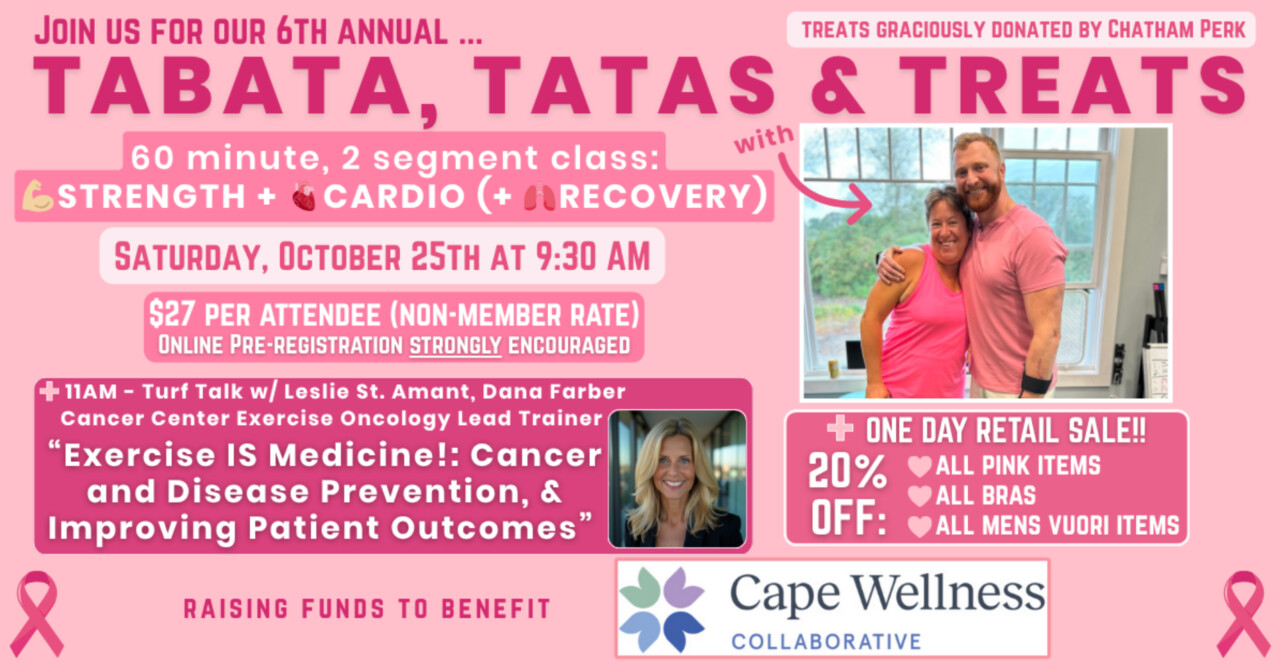 Chatham Works | 9:30AM Sat. 10/25: Tabata, Tatas, & Treats 2025!