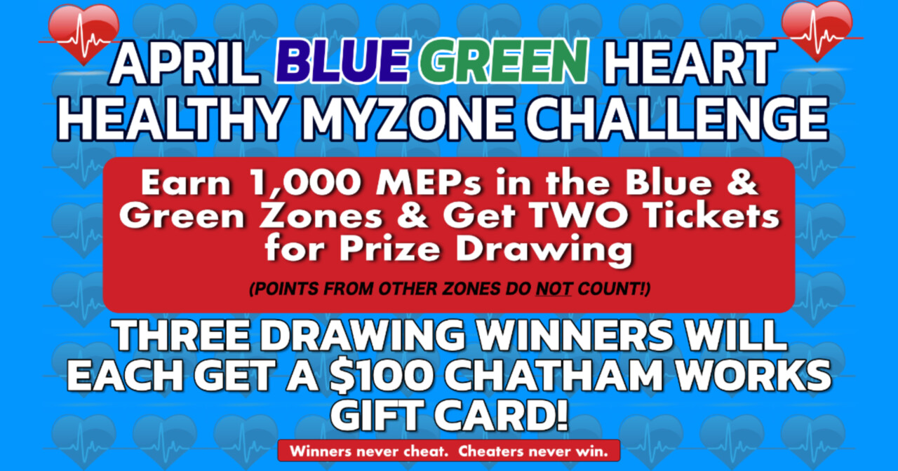 Chatham Works | April BLUE/GREEN Heart Healthy Myzone Challenge